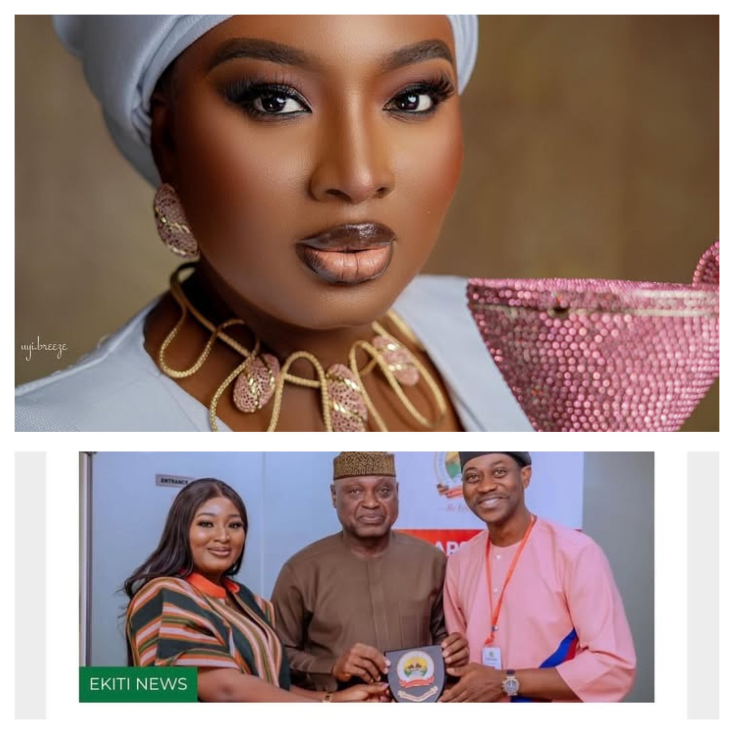 Mo Bimpe Beams With Joy As She Meets Ekiti State Governor , Says She ...